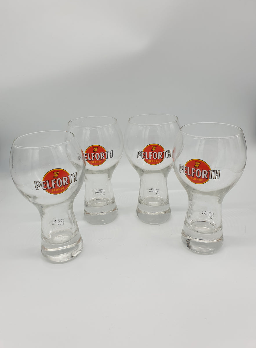 Lot de 6 verres à bière publicitaires (4 Pelforth et 2 Kronenbourg) – pixievintage